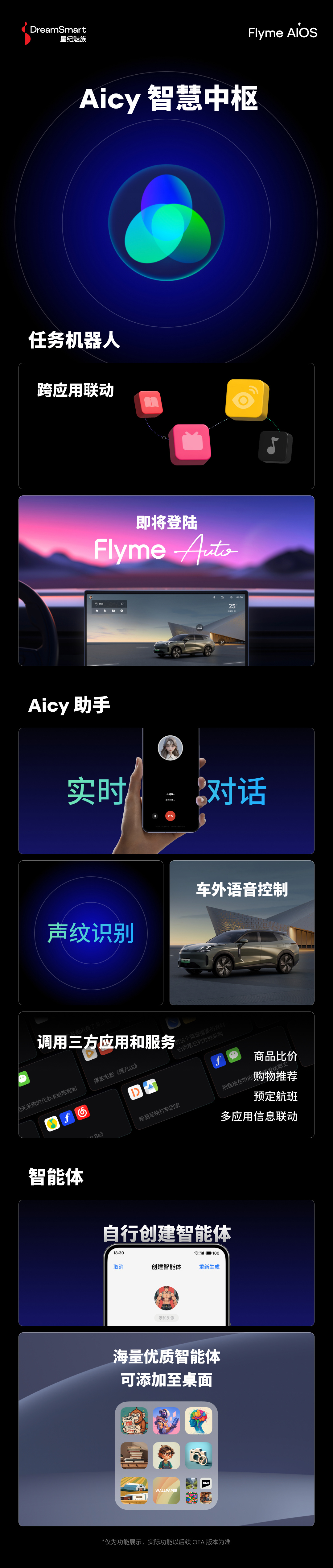 星纪魅族 Flyme AIOS 升级：Aicy 视频实时对话、Auto 车机任务机器人 - AI - JQman