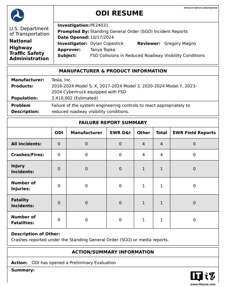特斯拉 FSD 因致命事故面临美国 NHTSA 调查 - 智能汽车 - JQman