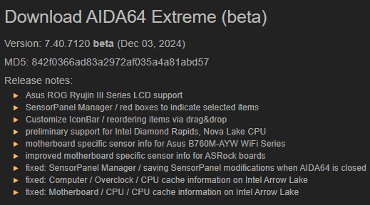 AIDA64初步支持Intel Nova Lake和Diamond Rapids CPU - 芯片 - JQman