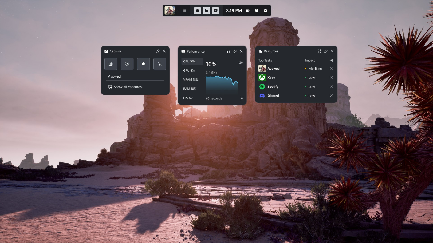 微软更新 Win11/10 Game Bar 设计，优化 PC 掌机使用体验 - 数码 - JQman